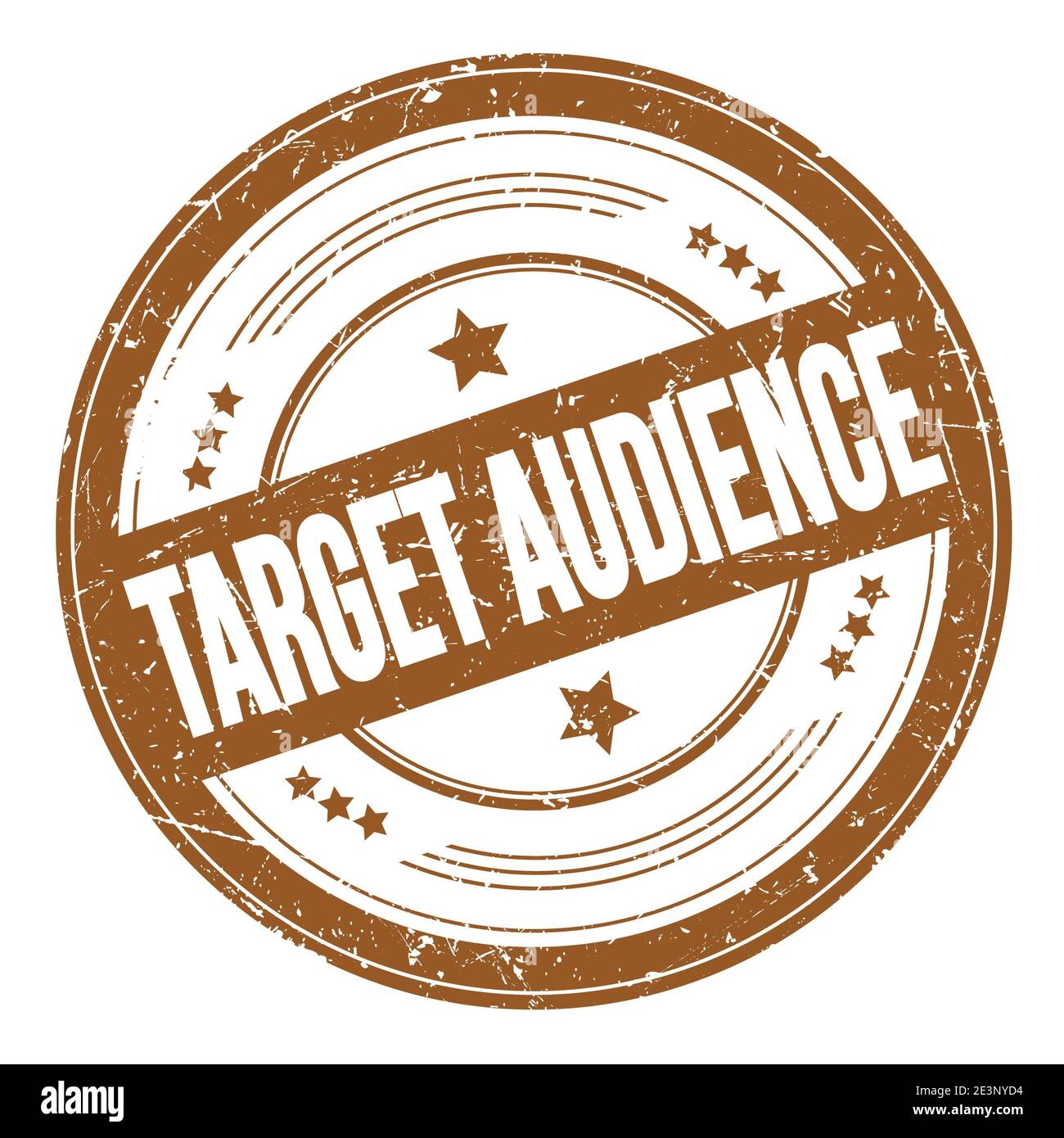 TARGET AUDIENCE text on brown round grungy texture stamp Stock Photo ...