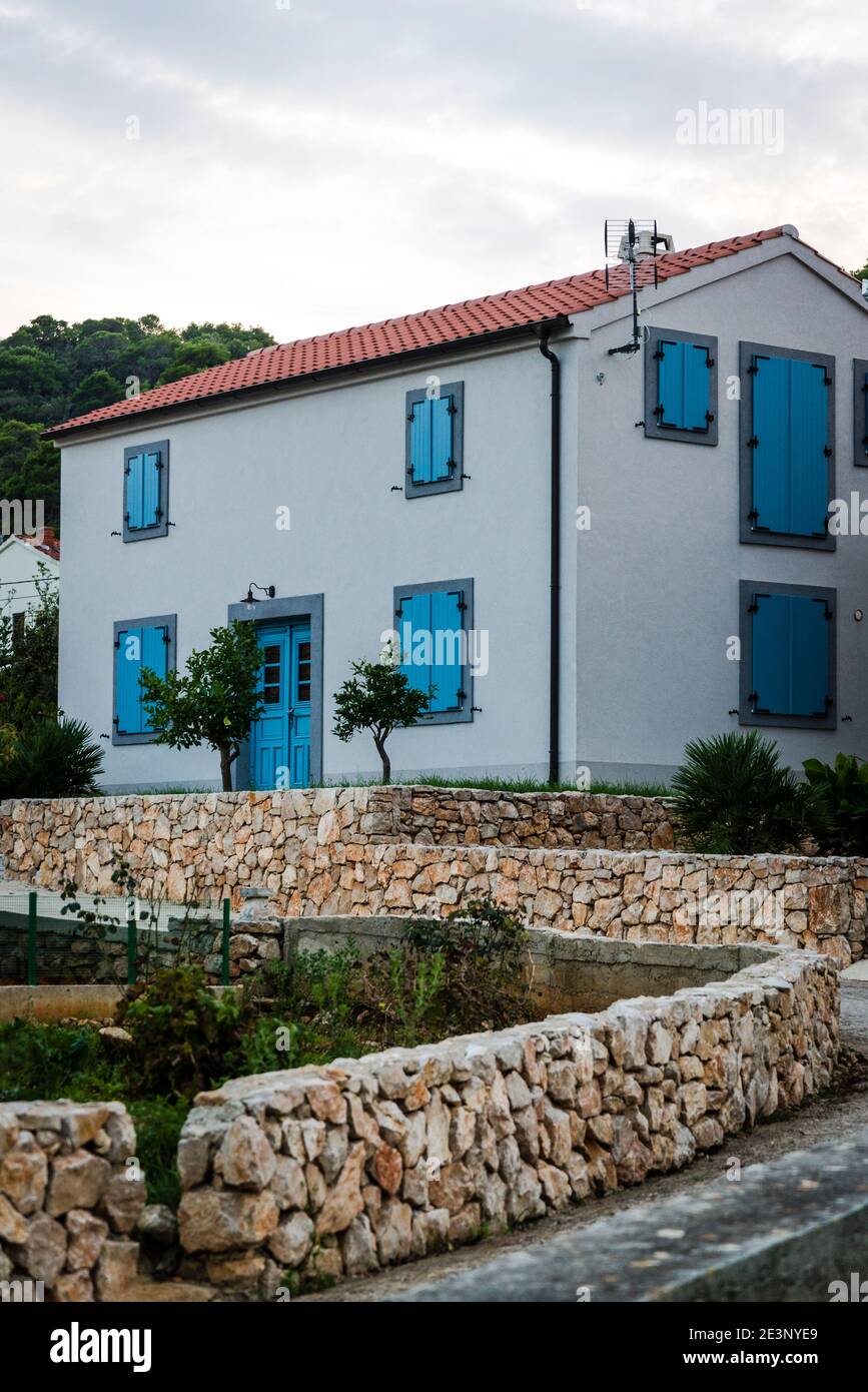 Residential house, Veli Iz, Island of Iz, Zadar archipelago, Dalmatia ...