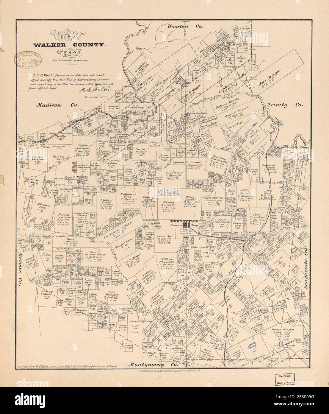 Walker texas map hi-res stock photography and images - Alamy