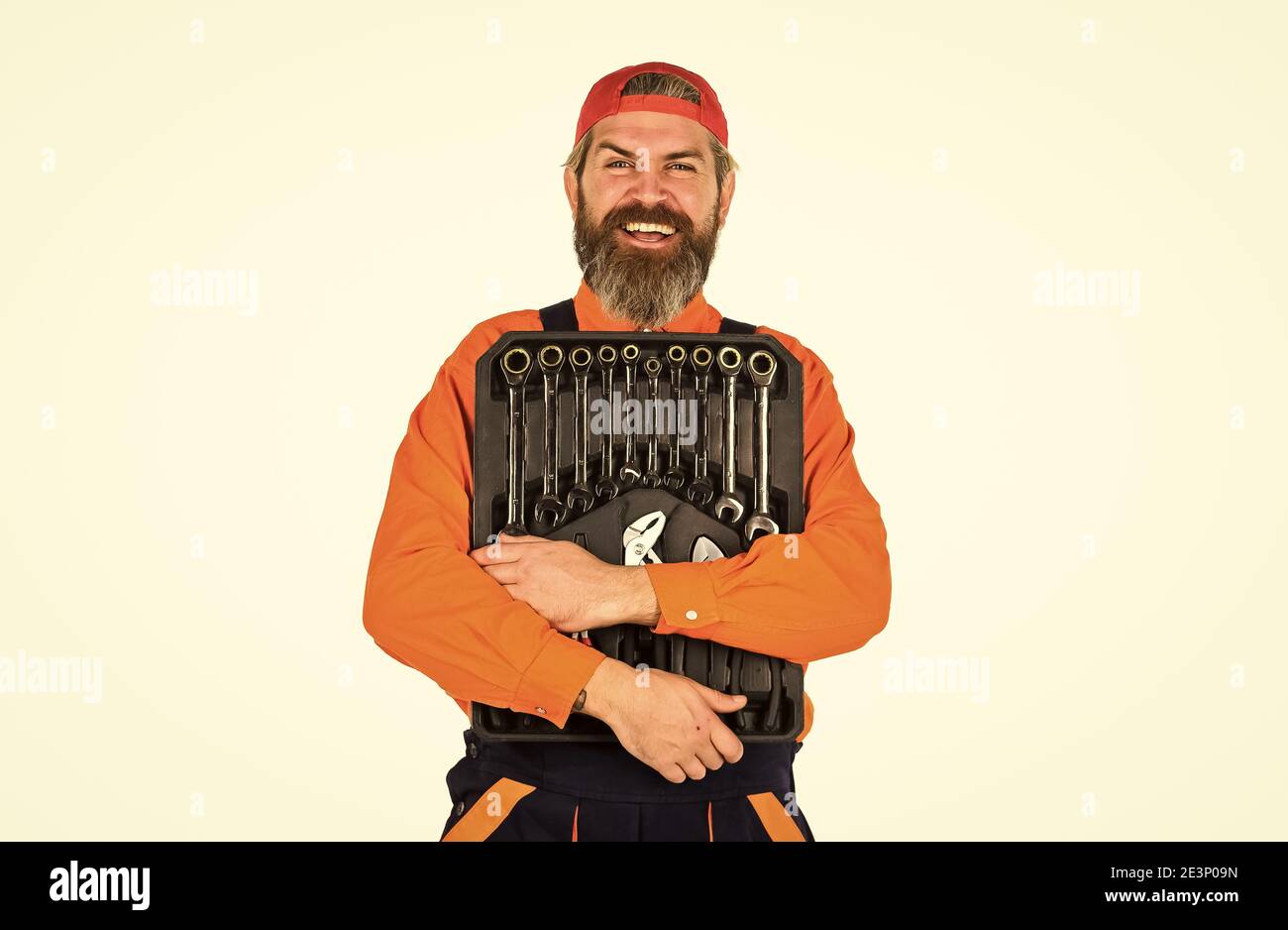 Handyman concept. Professional equipment. Toolbox talk. Worker repairer ...