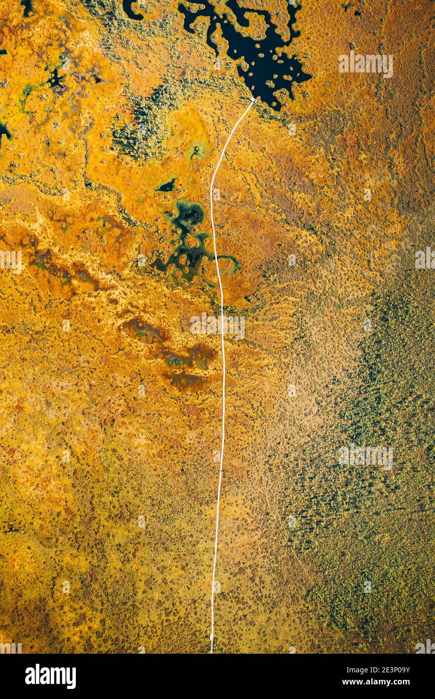 Miory District, Vitebsk Region, Belarus. The Yelnya Swamp. Upland And ...