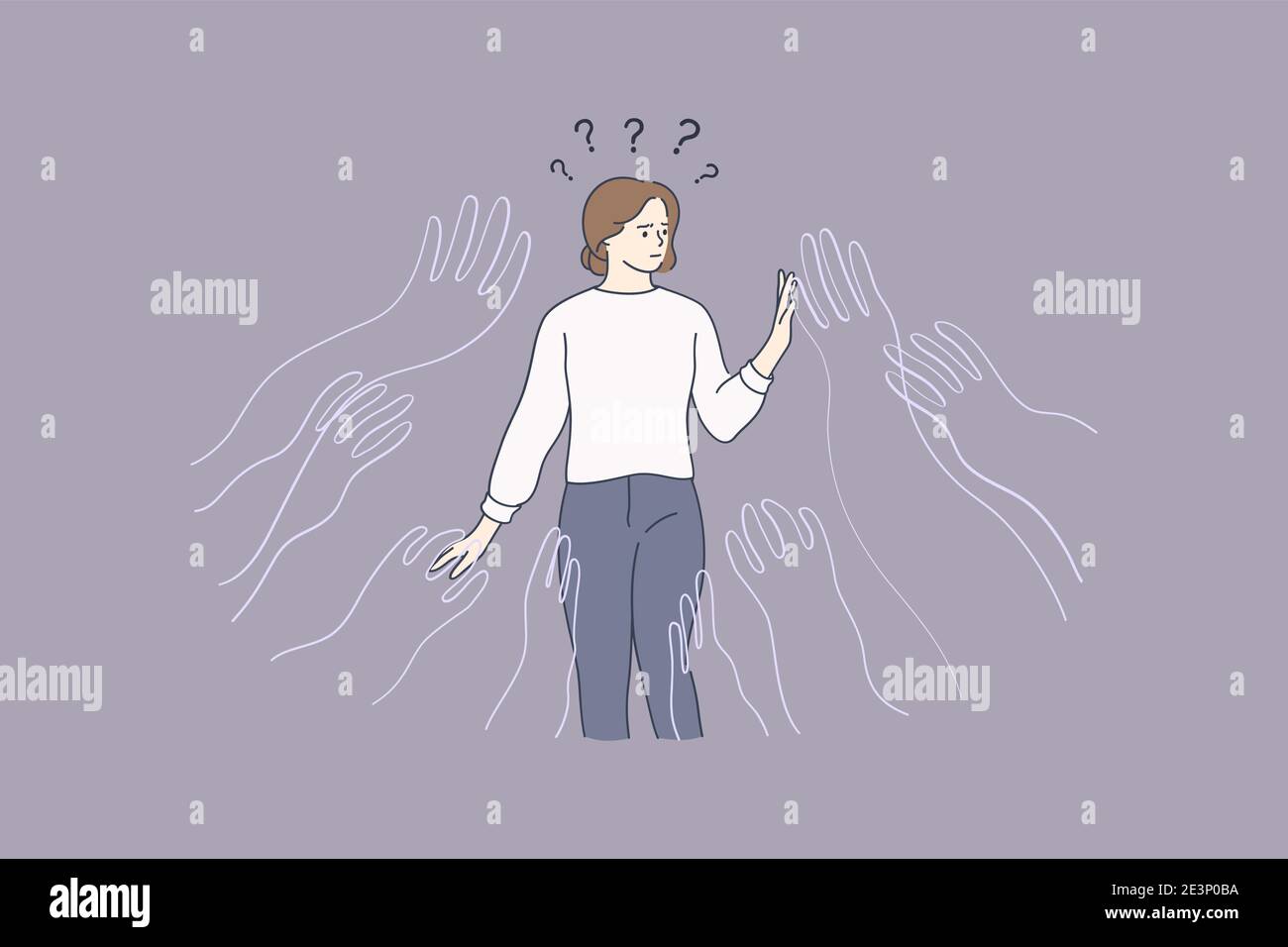Psychological influence, manipulation, addiction concept Stock Vector ...