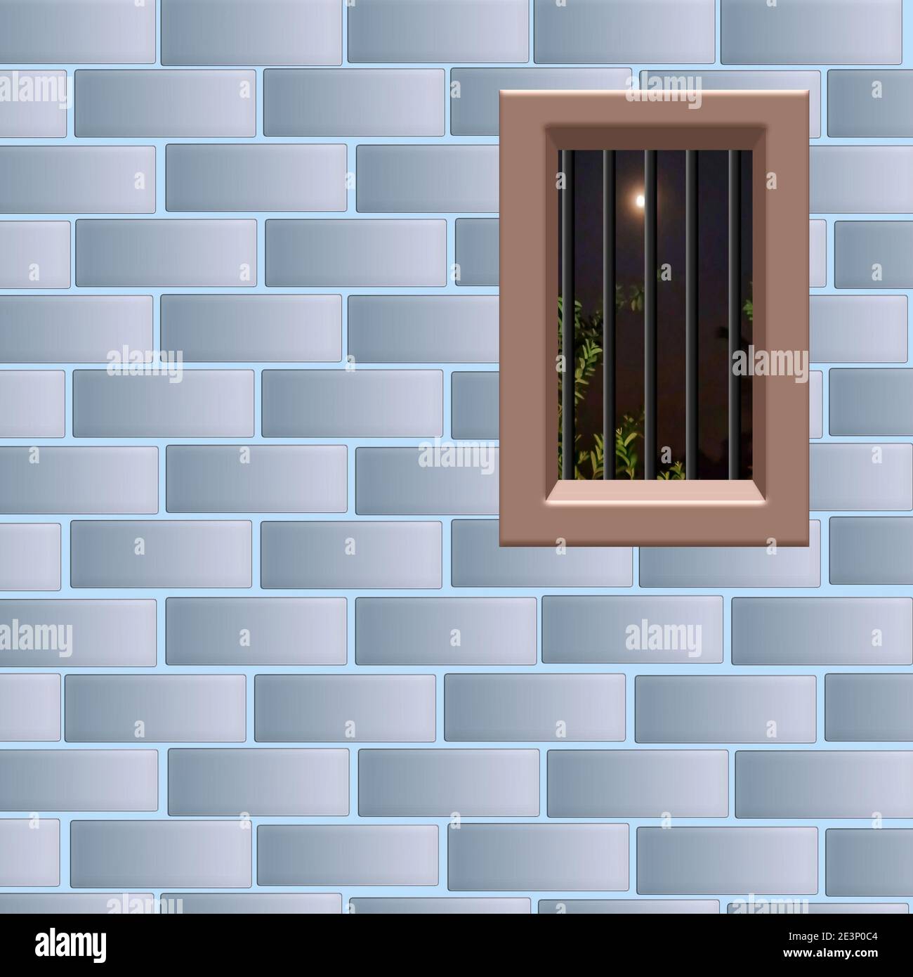 Beautiful nice looking digital art of brick wall design with window ...