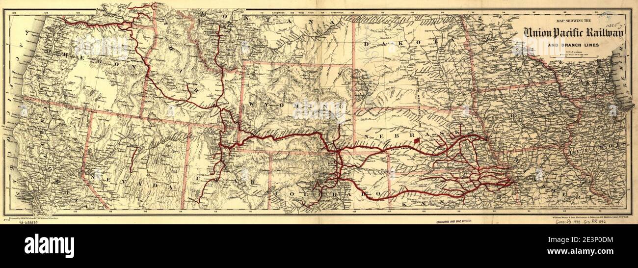 Map of pacific railway hi-res stock photography and images - Alamy