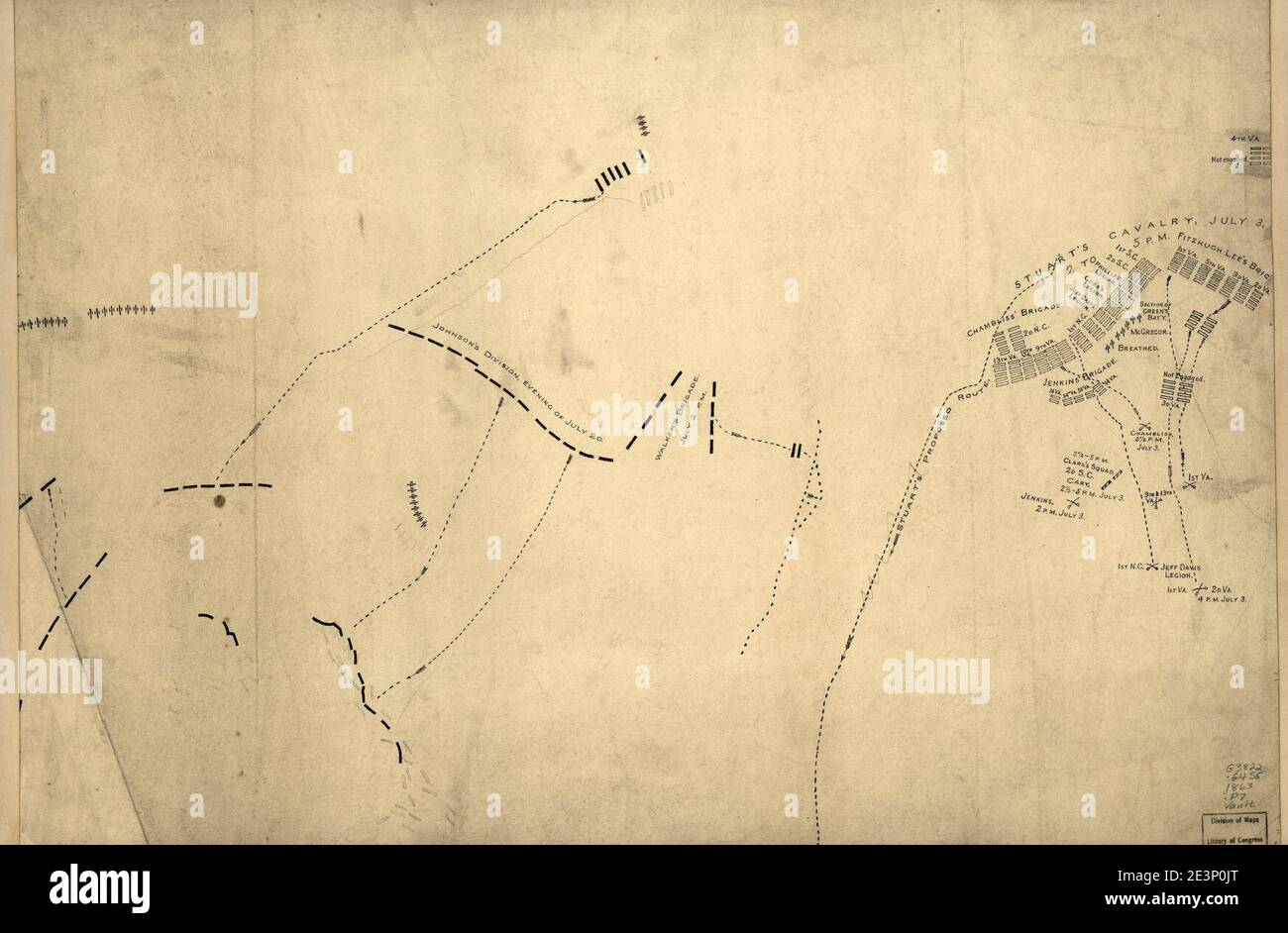 Map showing the positions occupied by the Tenth New York Cavalry in the ...
