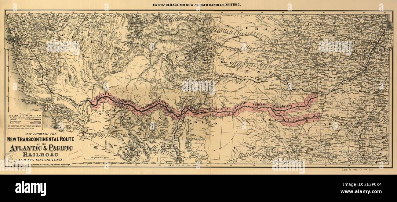 Transcontinental railroad map hi-res stock photography and images - Alamy