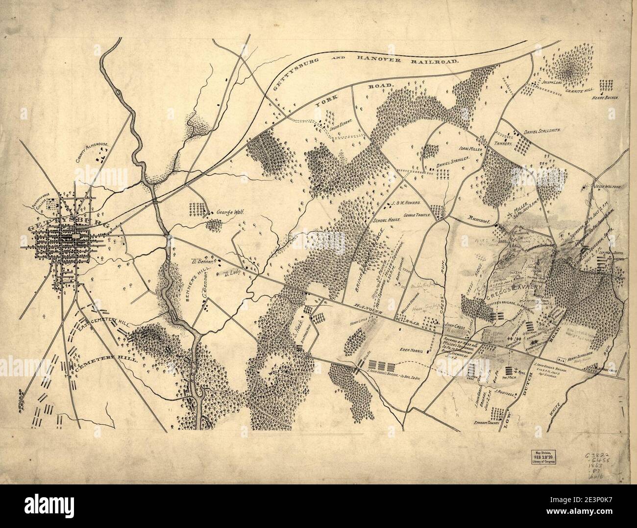 Map showing the positions occupied by the Tenth New York Cavalry in the ...