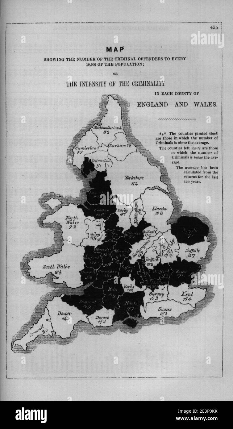 Map showing the number of the Criminal Offenders to every 10,000 of the ...
