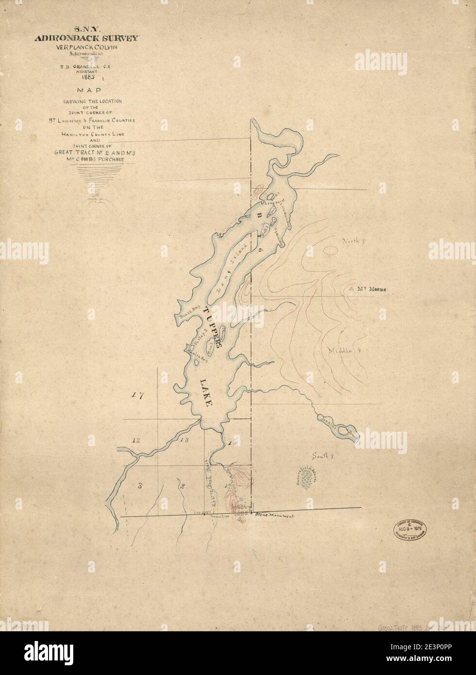 Map showing the location of the joint corner of St. Lawrence & Franklin ...