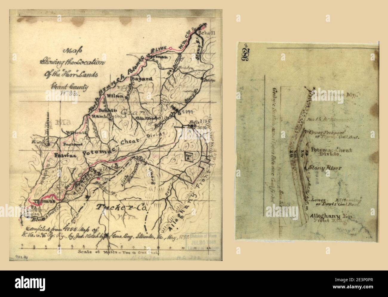 Grant county map hi-res stock photography and images - Alamy