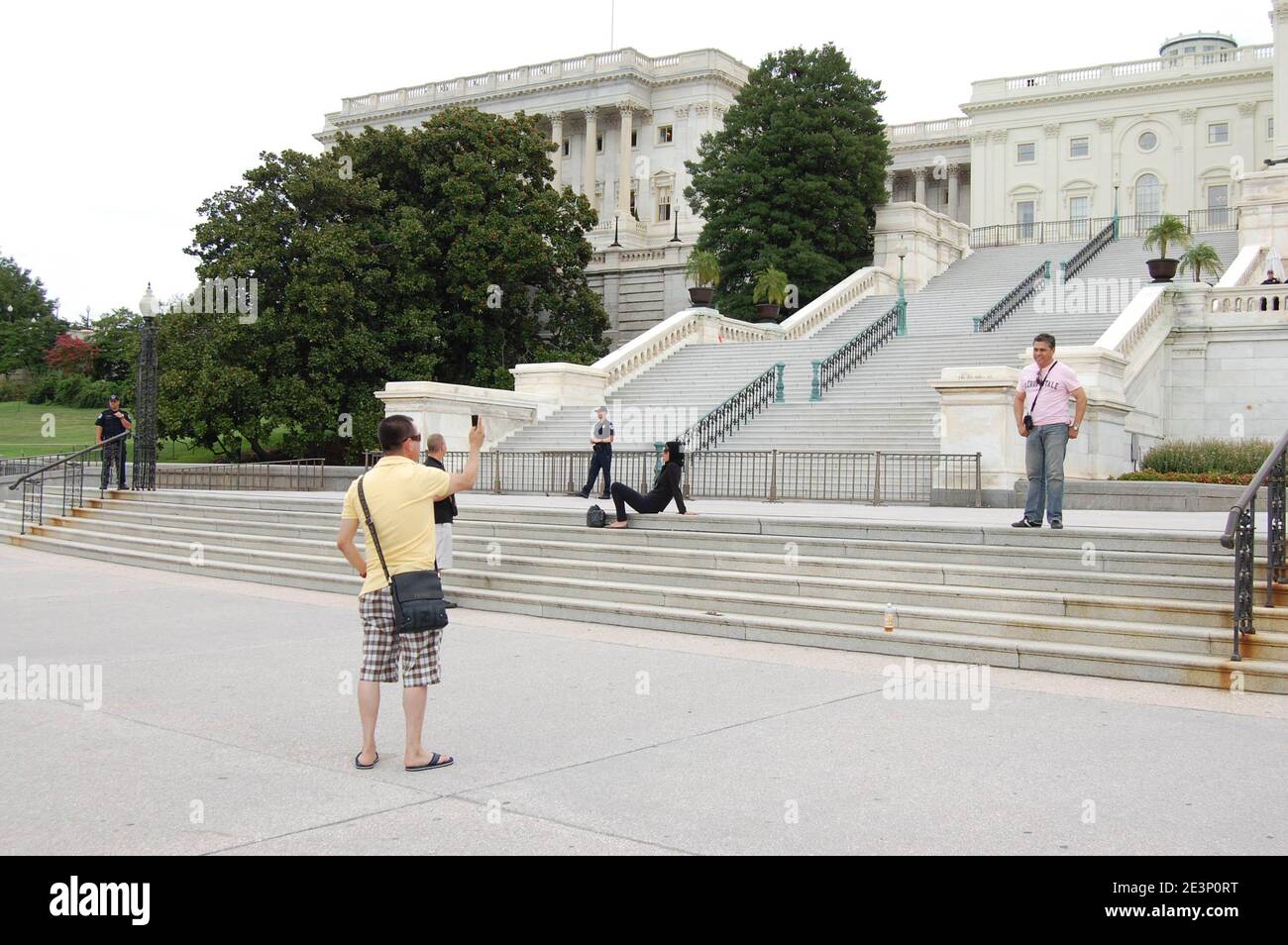The Capital Building Washington DC USA rear of building steps step ...
