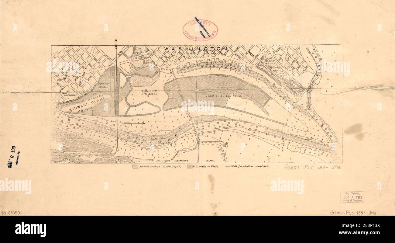 Potomac river map washington hi-res stock photography and images - Alamy