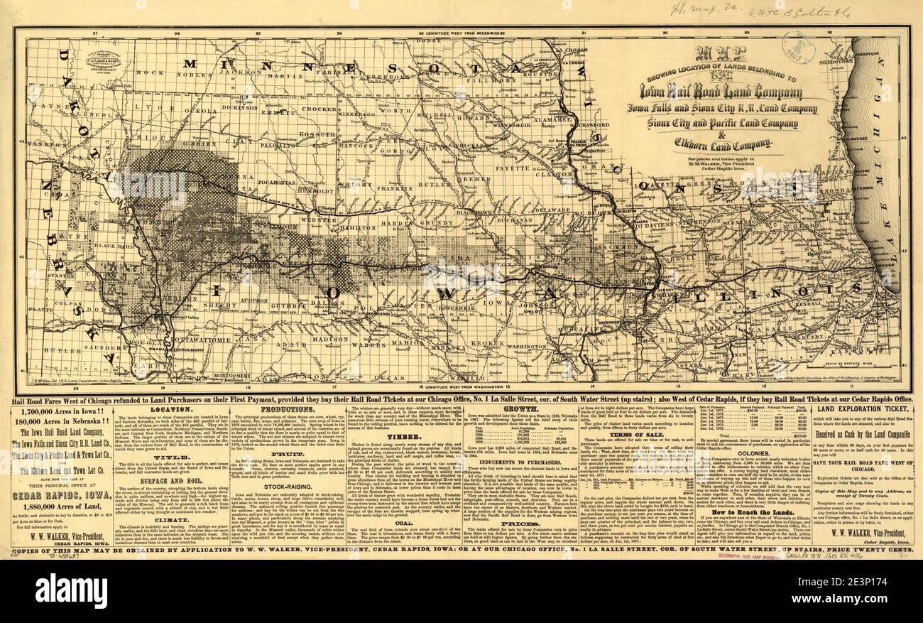 Map of sioux city iowa hi-res stock photography and images - Alamy