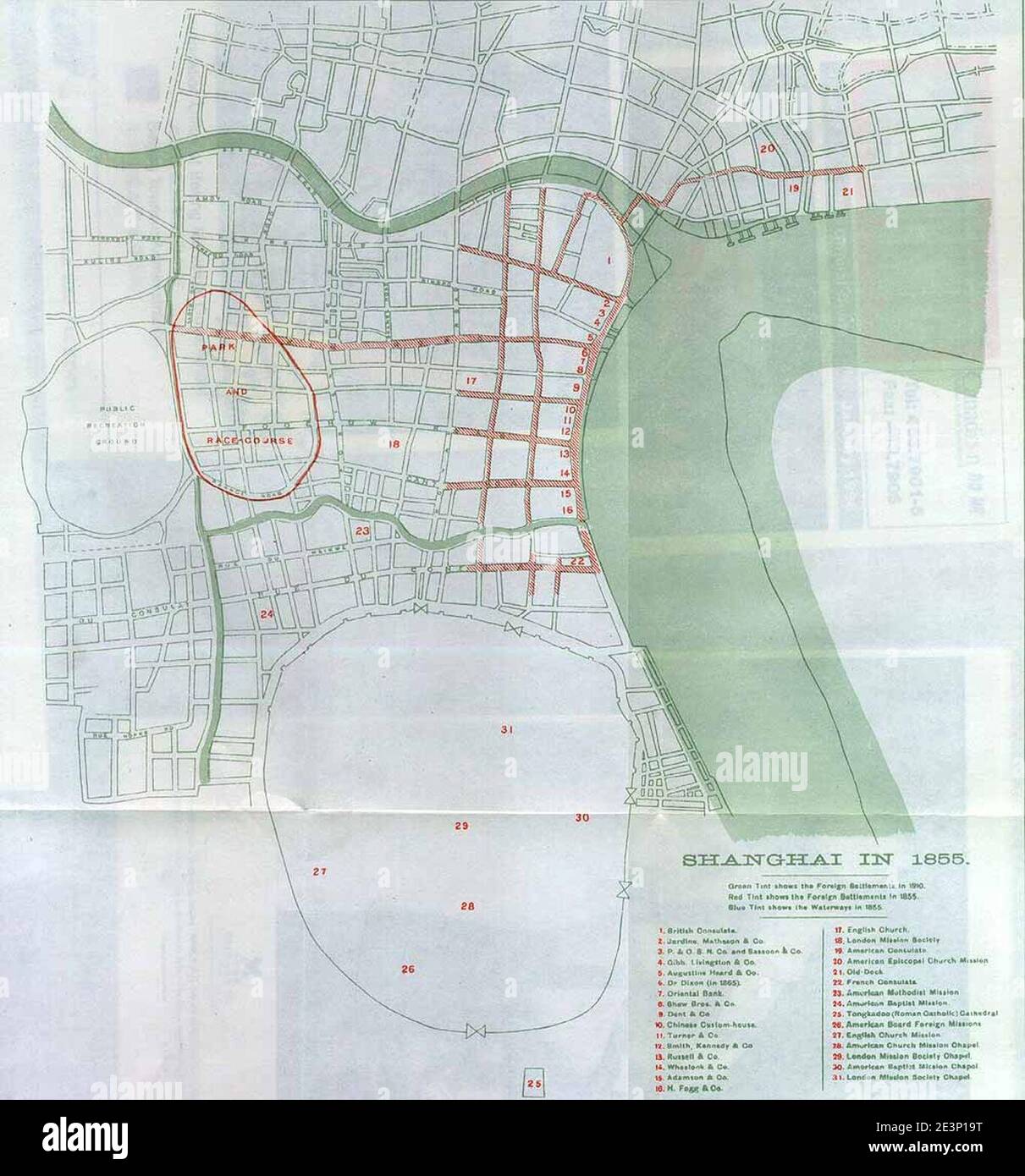 Vintage map of shanghai hi-res stock photography and images - Alamy