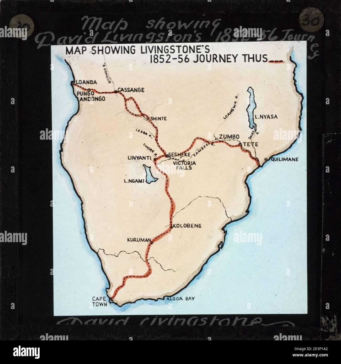 Livingstone's map hi-res stock photography and images - Alamy