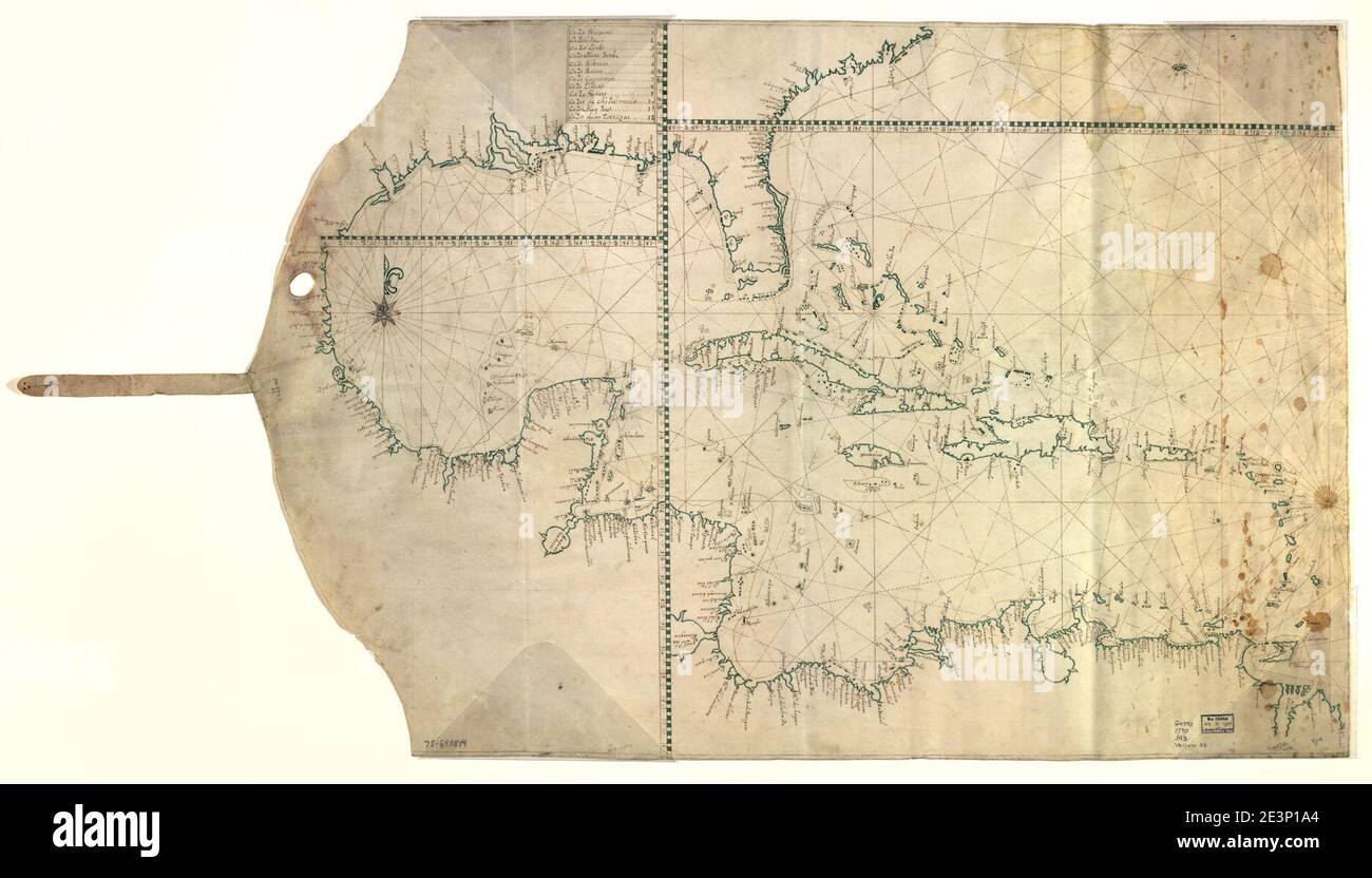 Map showing Caribbean area including West Indies and Gulf of Mexico ...