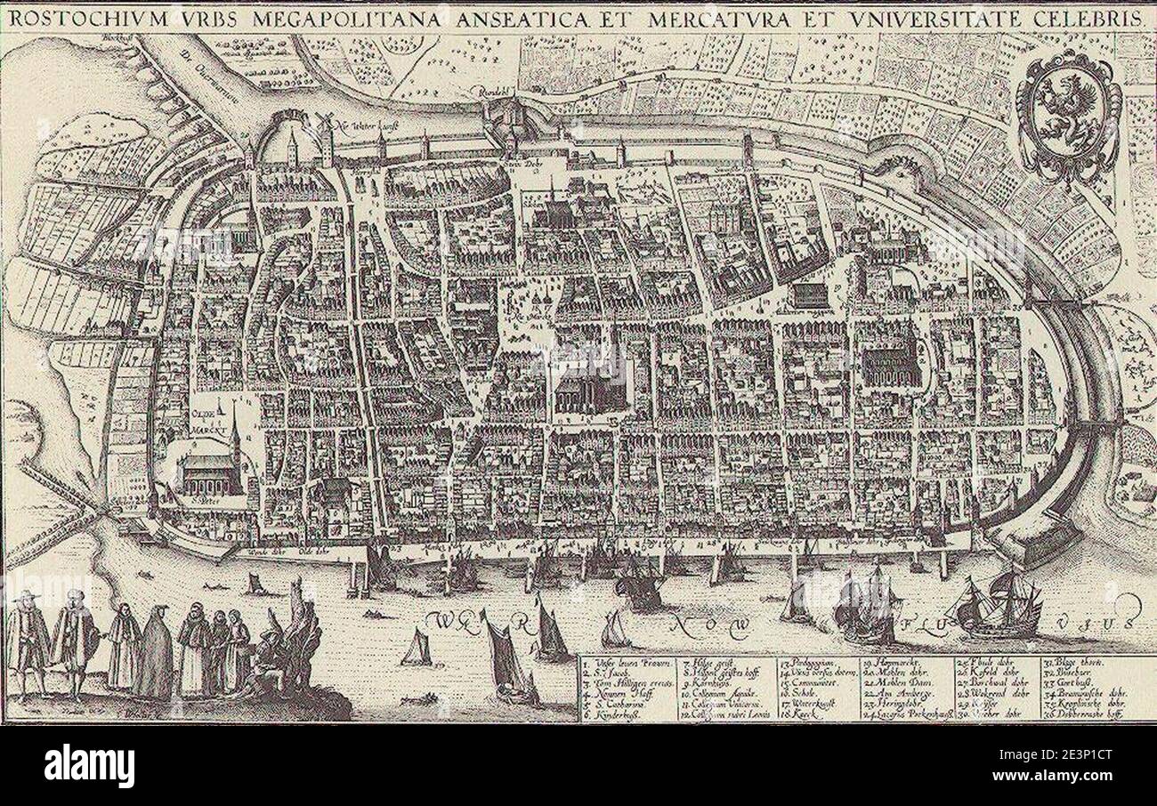 Rostock map hi-res stock photography and images - Alamy