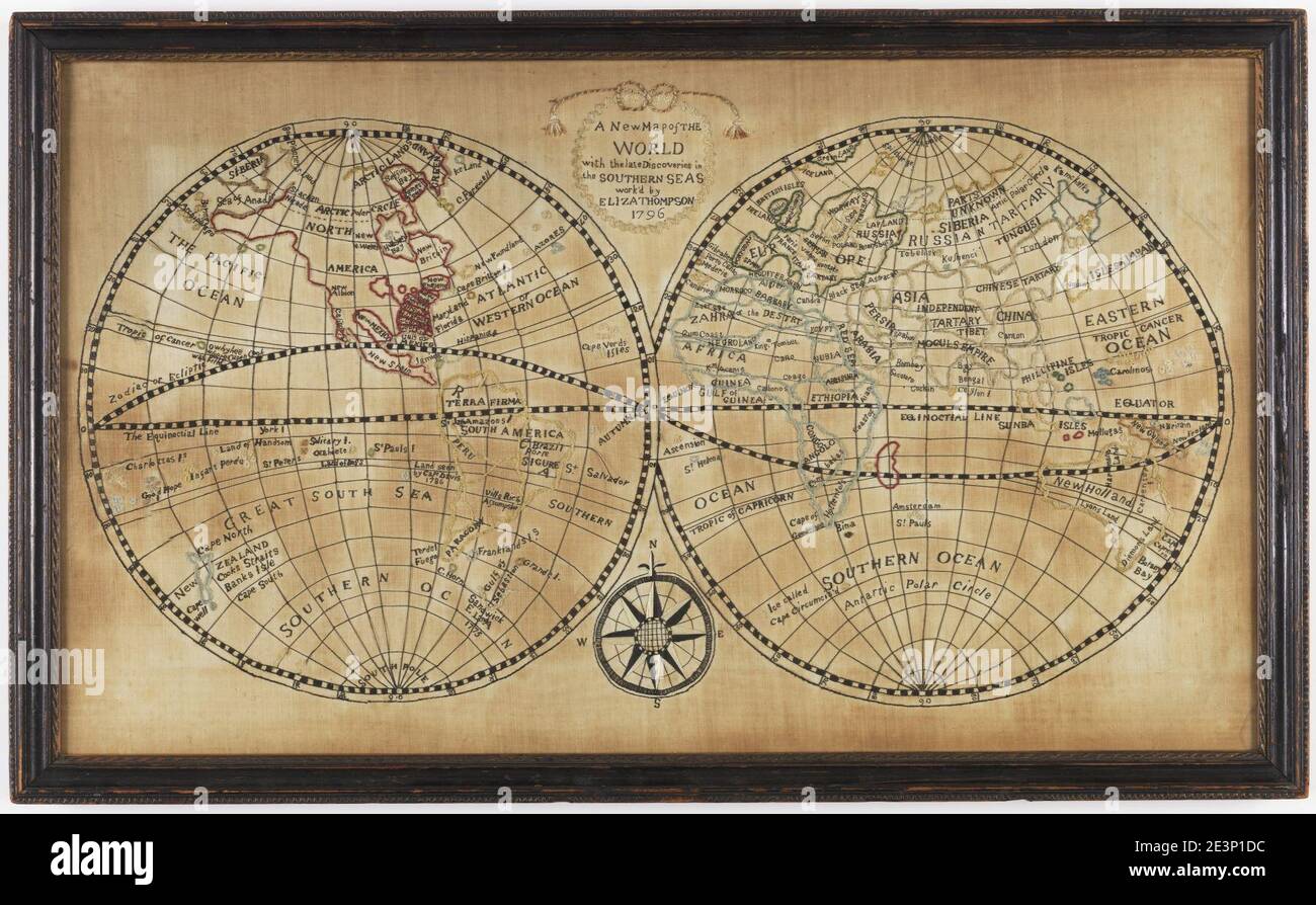 Map Sampler (England), 1796 Stock Photo - Alamy