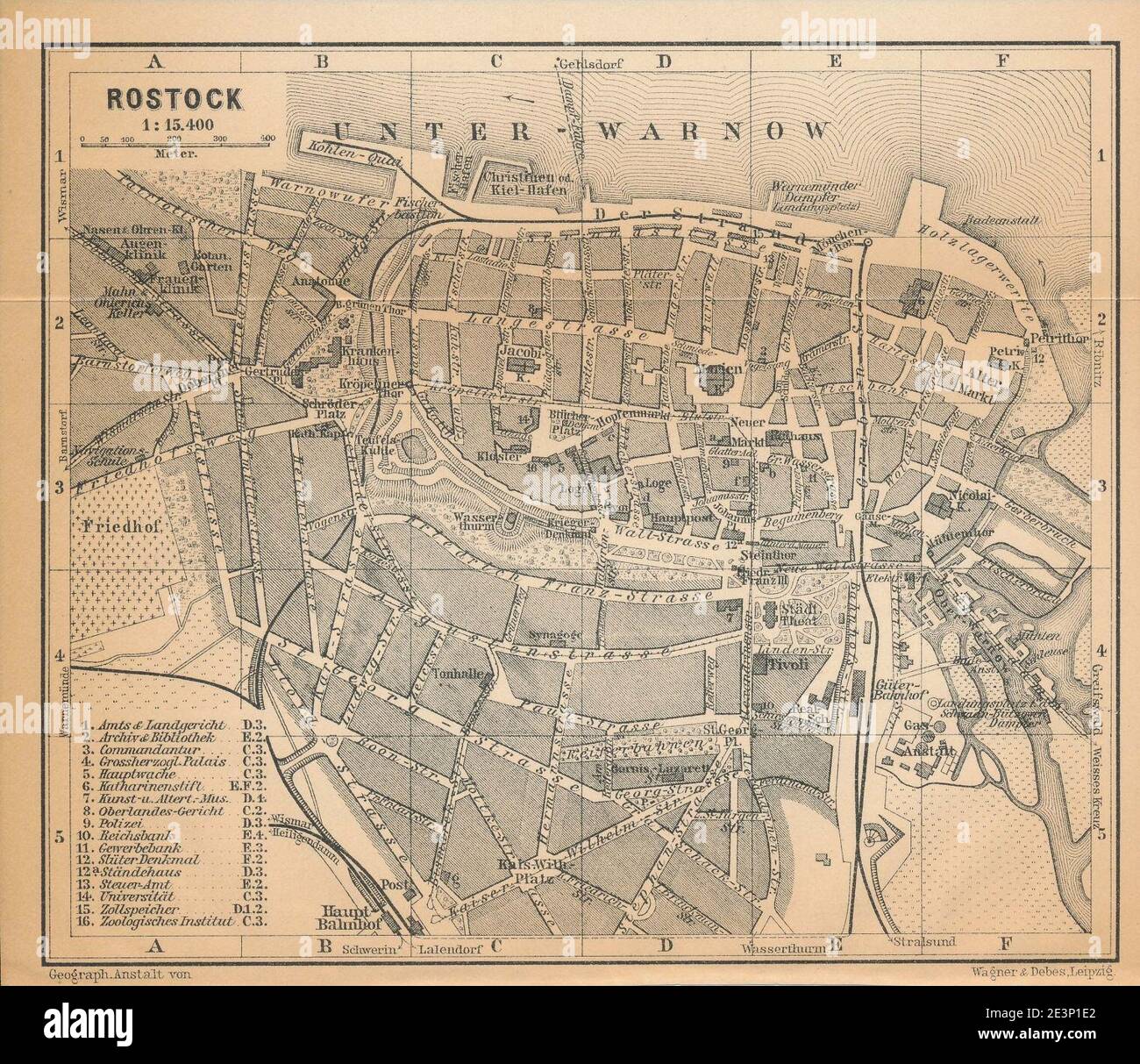 MAP Rostock 1910 Stock Photo - Alamy