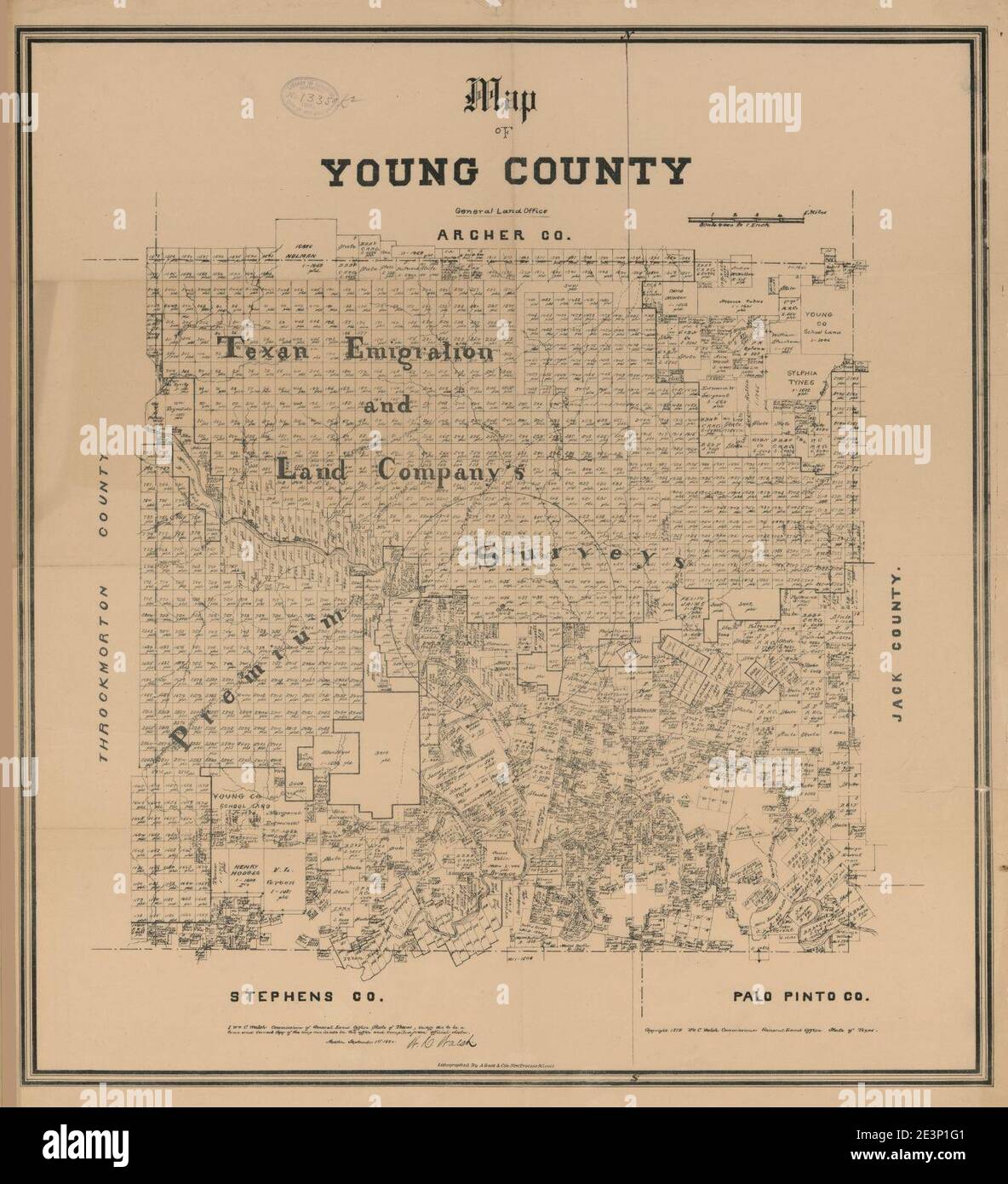 Young county map hi-res stock photography and images - Alamy