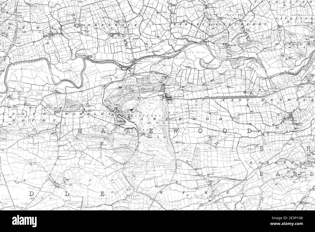 Map of Yorkshire Sheet 188, Ordnance Survey, 1848-1857 Stock Photo - Alamy