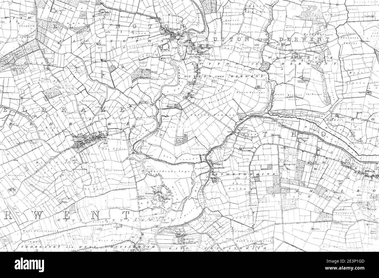 Map of Yorkshire Sheet 192, Ordnance Survey, 1848-1857 Stock Photo - Alamy