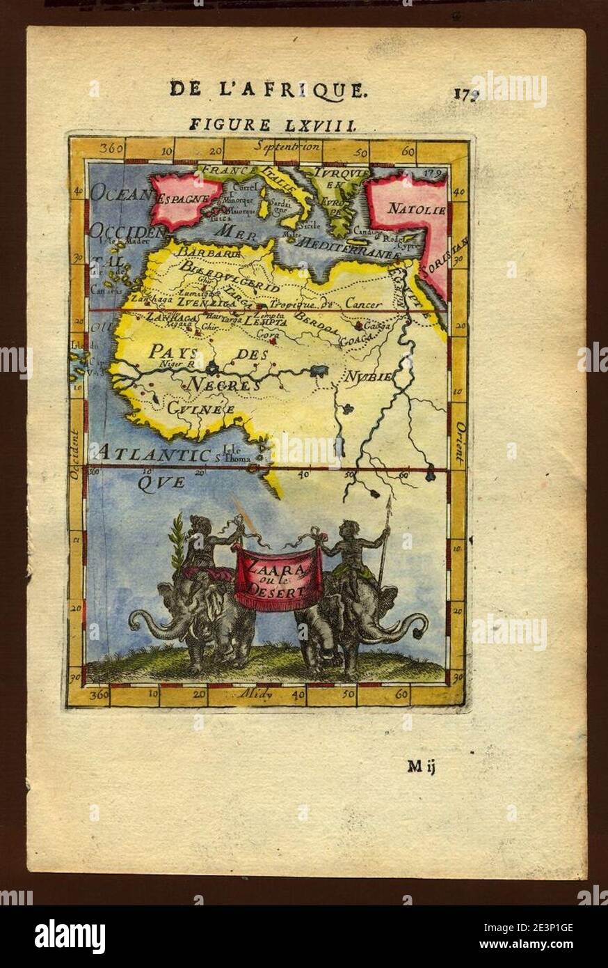 Map of Zaara (western Africa), 1683 Stock Photo - Alamy