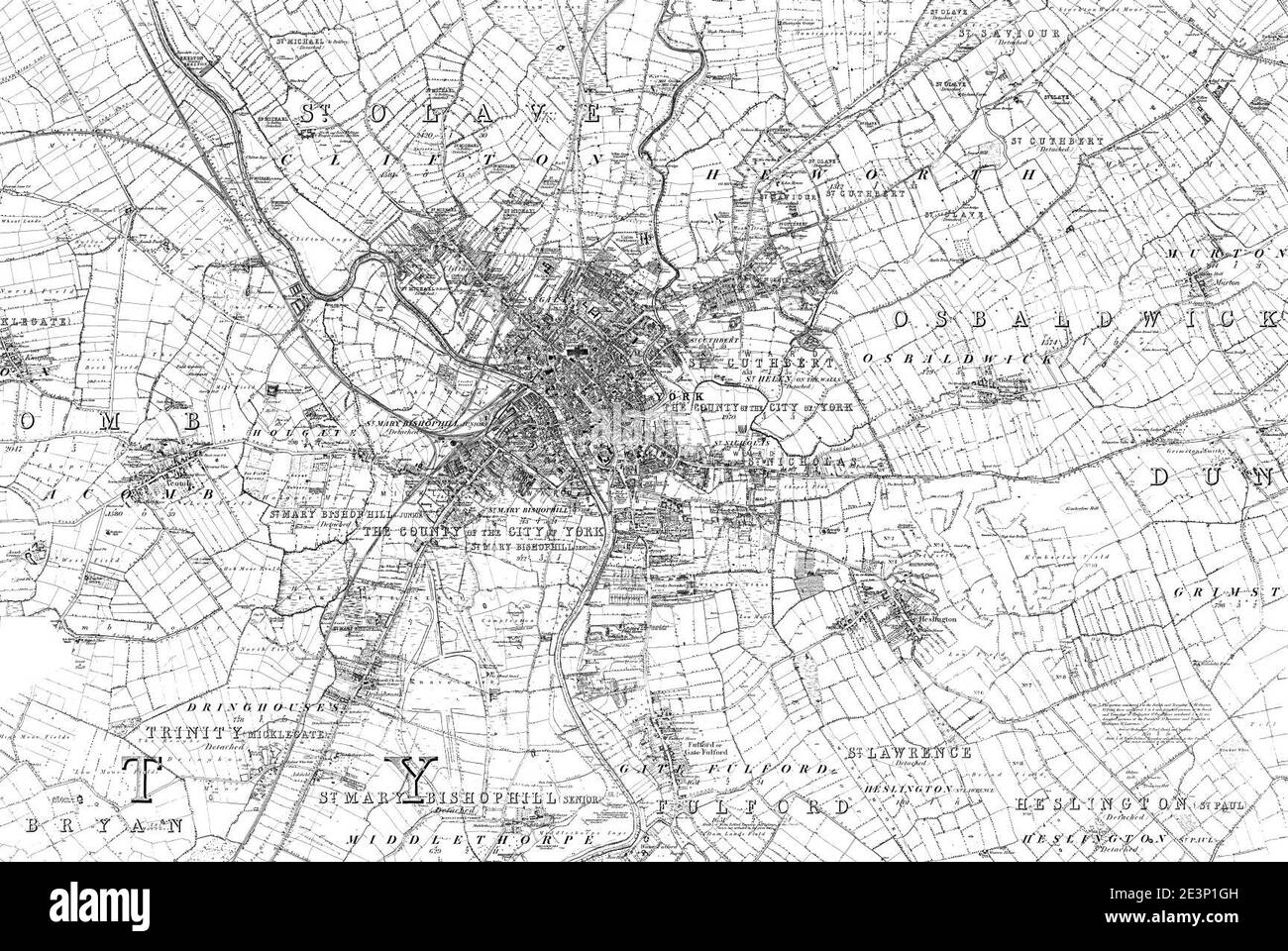 Map historic yorkshire Black and White Stock Photos & Images - Alamy