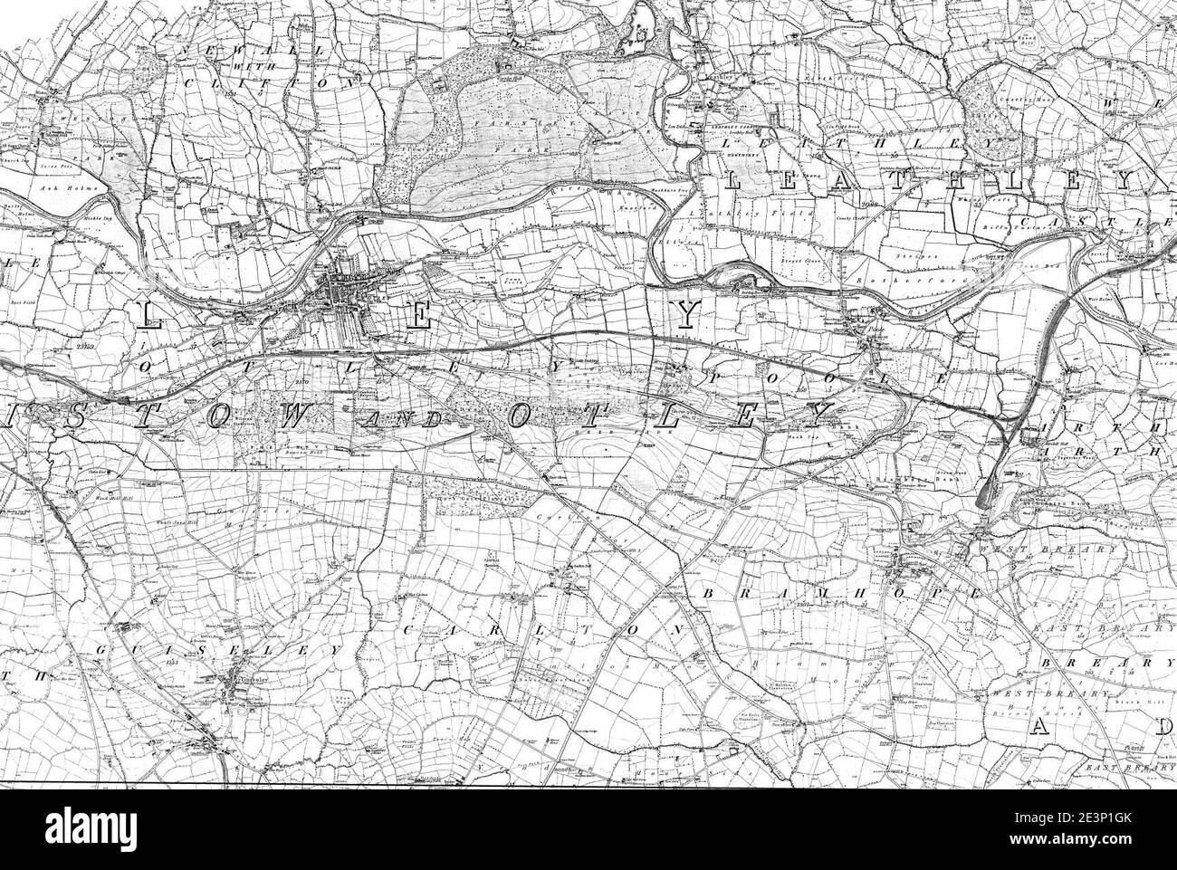 Map of Yorkshire Sheet 187, Ordnance Survey, 1848-1857 Stock Photo - Alamy