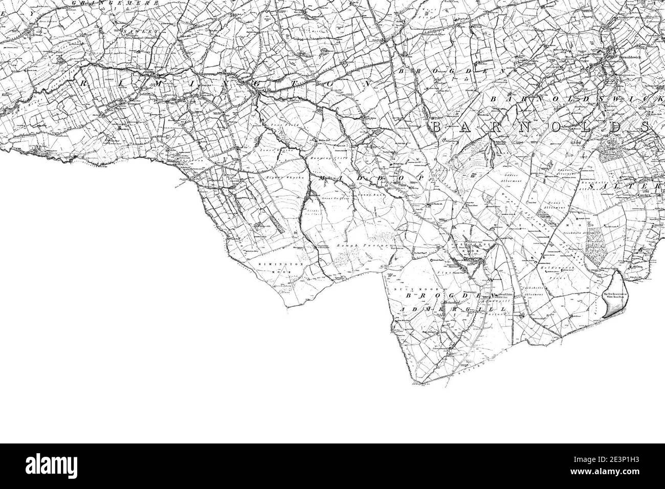 Map of Yorkshire Sheet 183, Ordnance Survey, 1848-1857 Stock Photo - Alamy