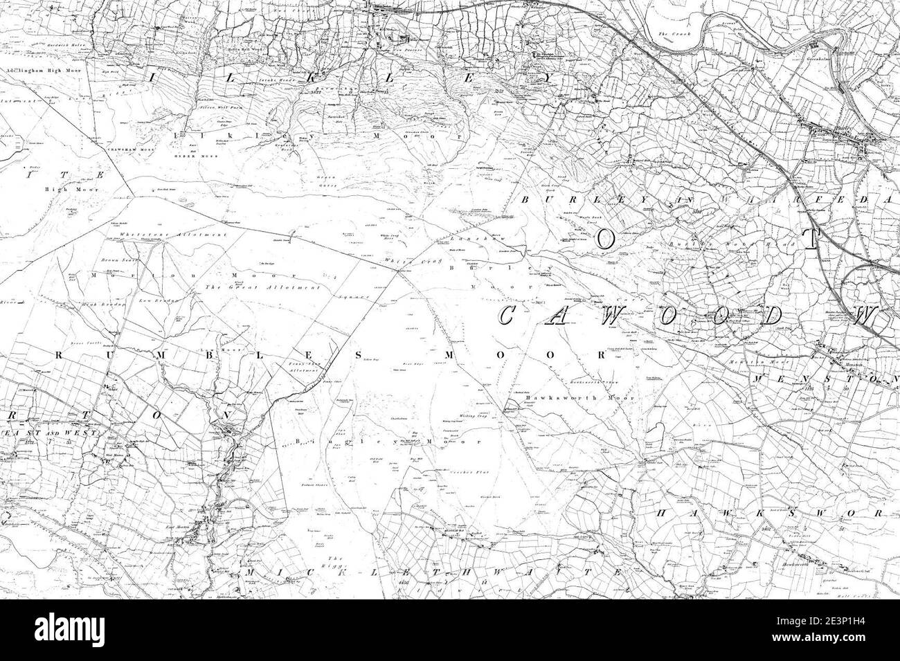 Map of Yorkshire Sheet 186, Ordnance Survey, 1848-1857 Stock Photo - Alamy