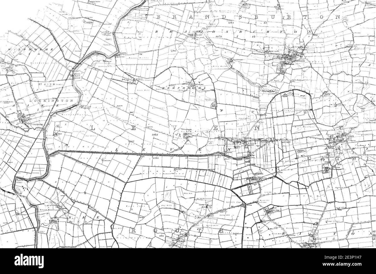 Map of Yorkshire Sheet 196, Ordnance Survey, 1848-1857 Stock Photo - Alamy