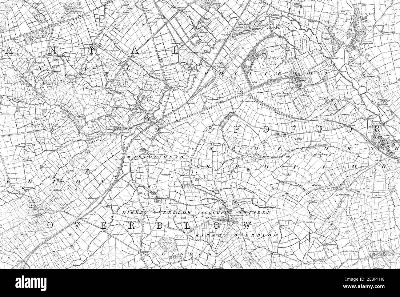 Map of Yorkshire Sheet 171, Ordnance Survey, 1848-1857 Stock Photo - Alamy