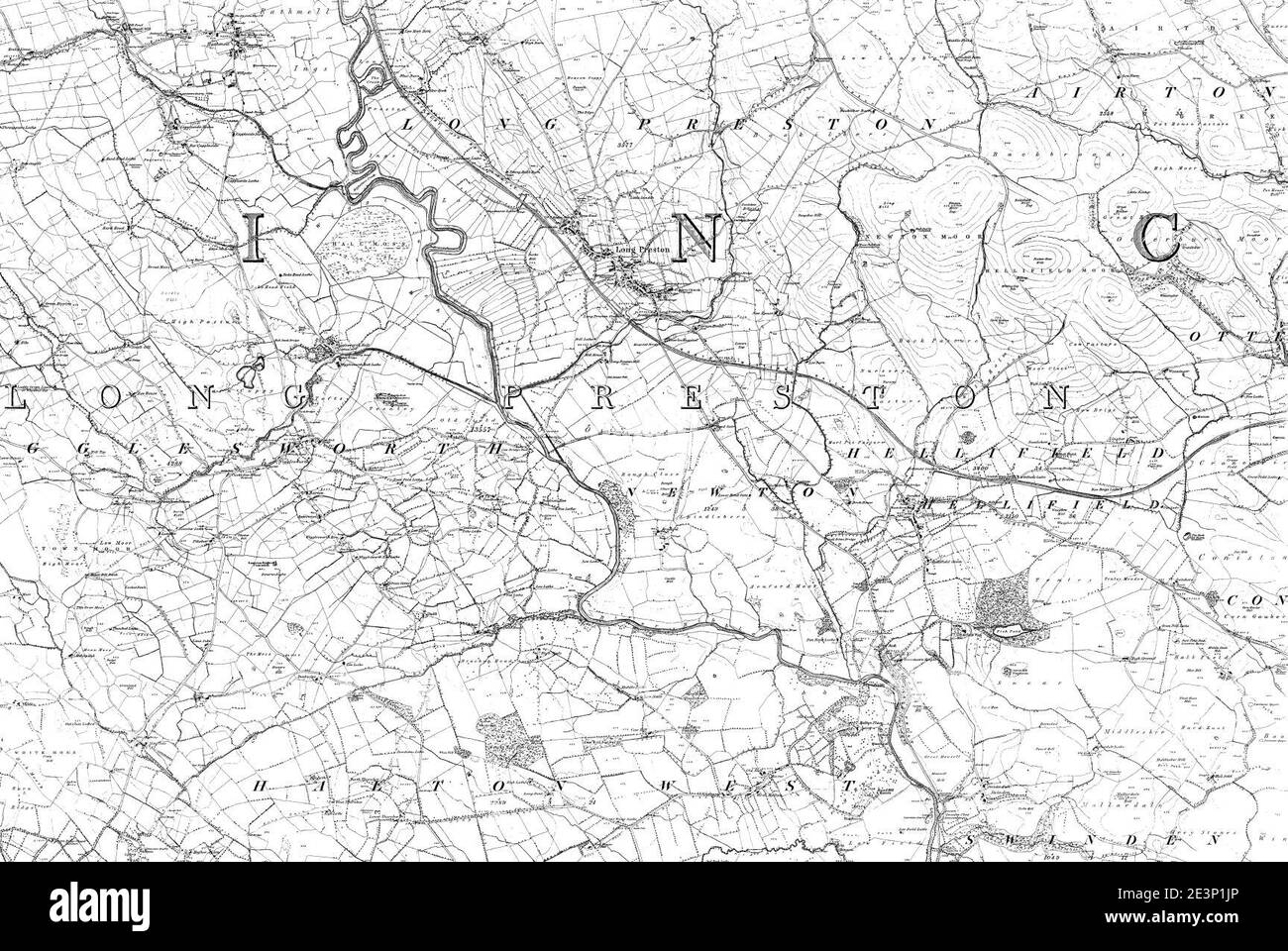 Map of Yorkshire Sheet 149, Ordnance Survey, 1848-1857 Stock Photo - Alamy