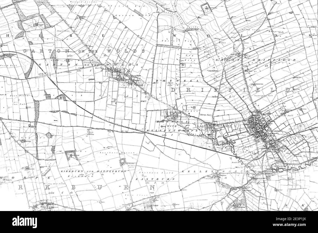 Map of Yorkshire Sheet 161, Ordnance Survey, 1848-1857 Stock Photo - Alamy