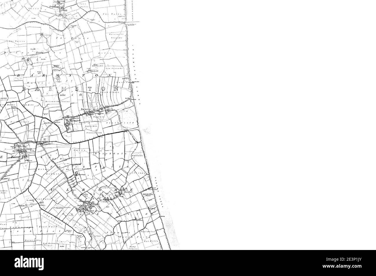 Map of Yorkshire Sheet 163, Ordnance Survey, 1848-1857 Stock Photo - Alamy