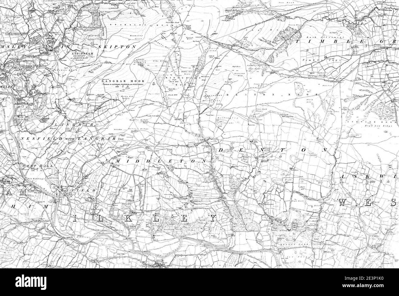 Map of Yorkshire Sheet 169, Ordnance Survey, 1848-1857 Stock Photo - Alamy