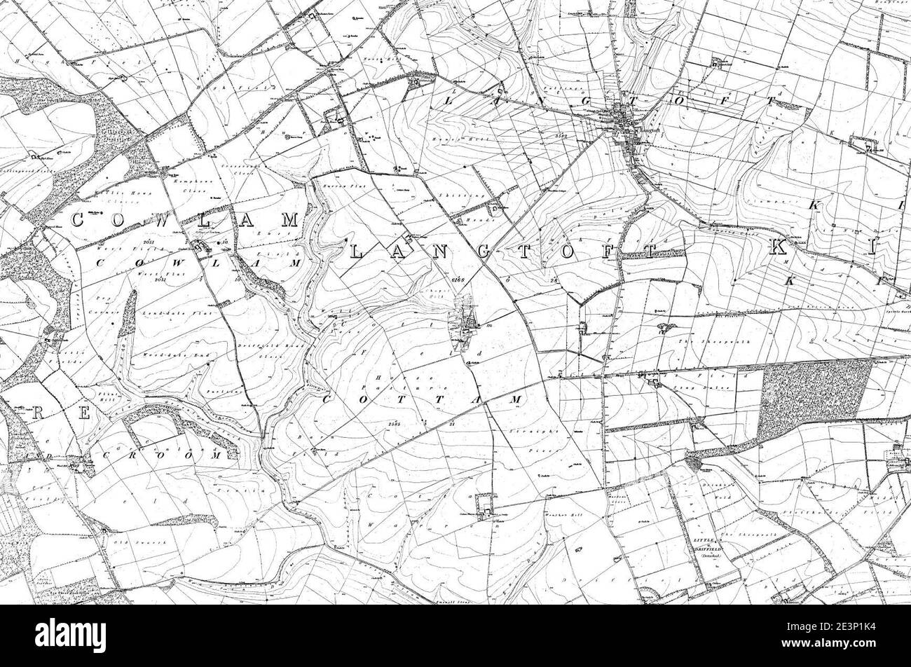 Map of Yorkshire Sheet 144, Ordnance Survey, 1848-1857 Stock Photo - Alamy