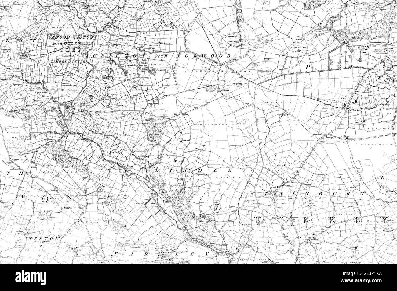 Map of Yorkshire Sheet 170, Ordnance Survey, 1848-1857 Stock Photo - Alamy