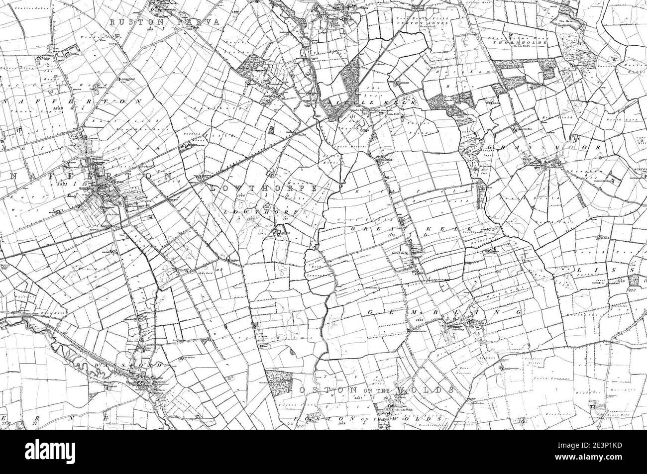 Map of Yorkshire Sheet 162, Ordnance Survey, 1848-1857 Stock Photo - Alamy