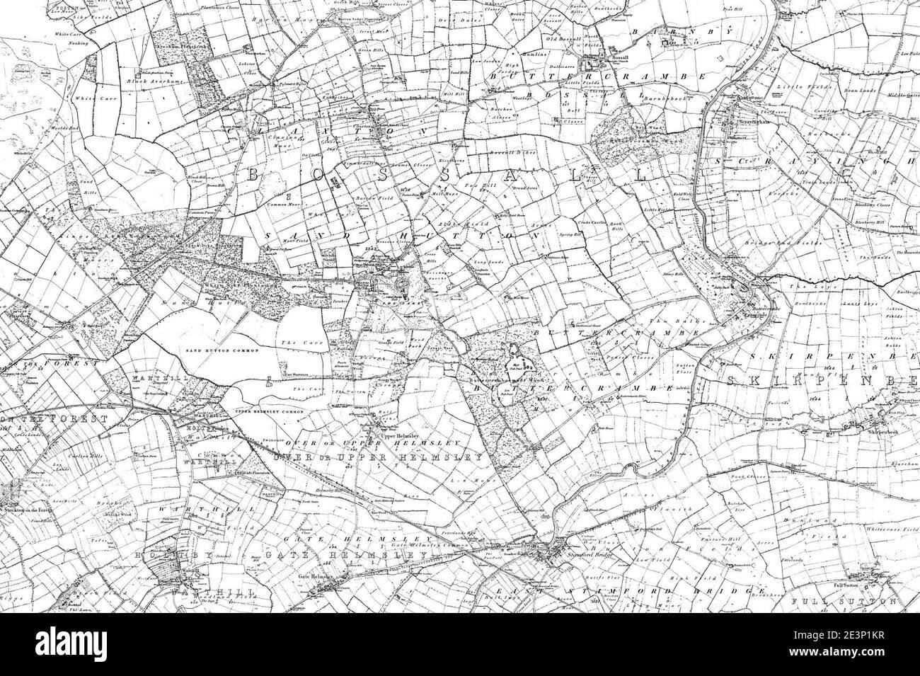Map of Yorkshire Sheet 158, Ordnance Survey, 1848-1857 Stock Photo - Alamy