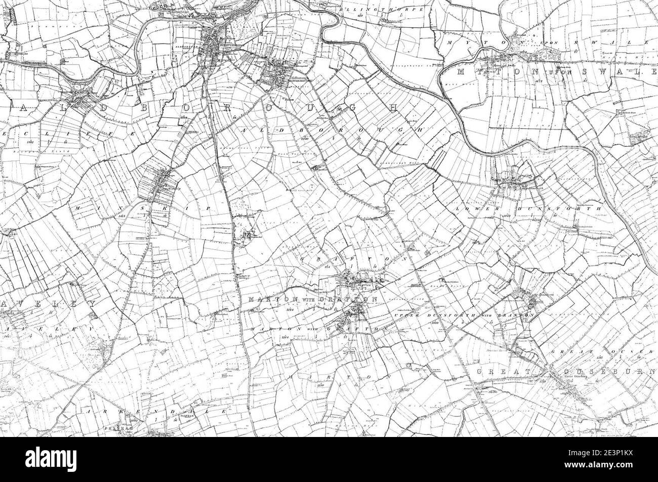 Map of Yorkshire Sheet 138, Ordnance Survey, 1848-1857 Stock Photo - Alamy
