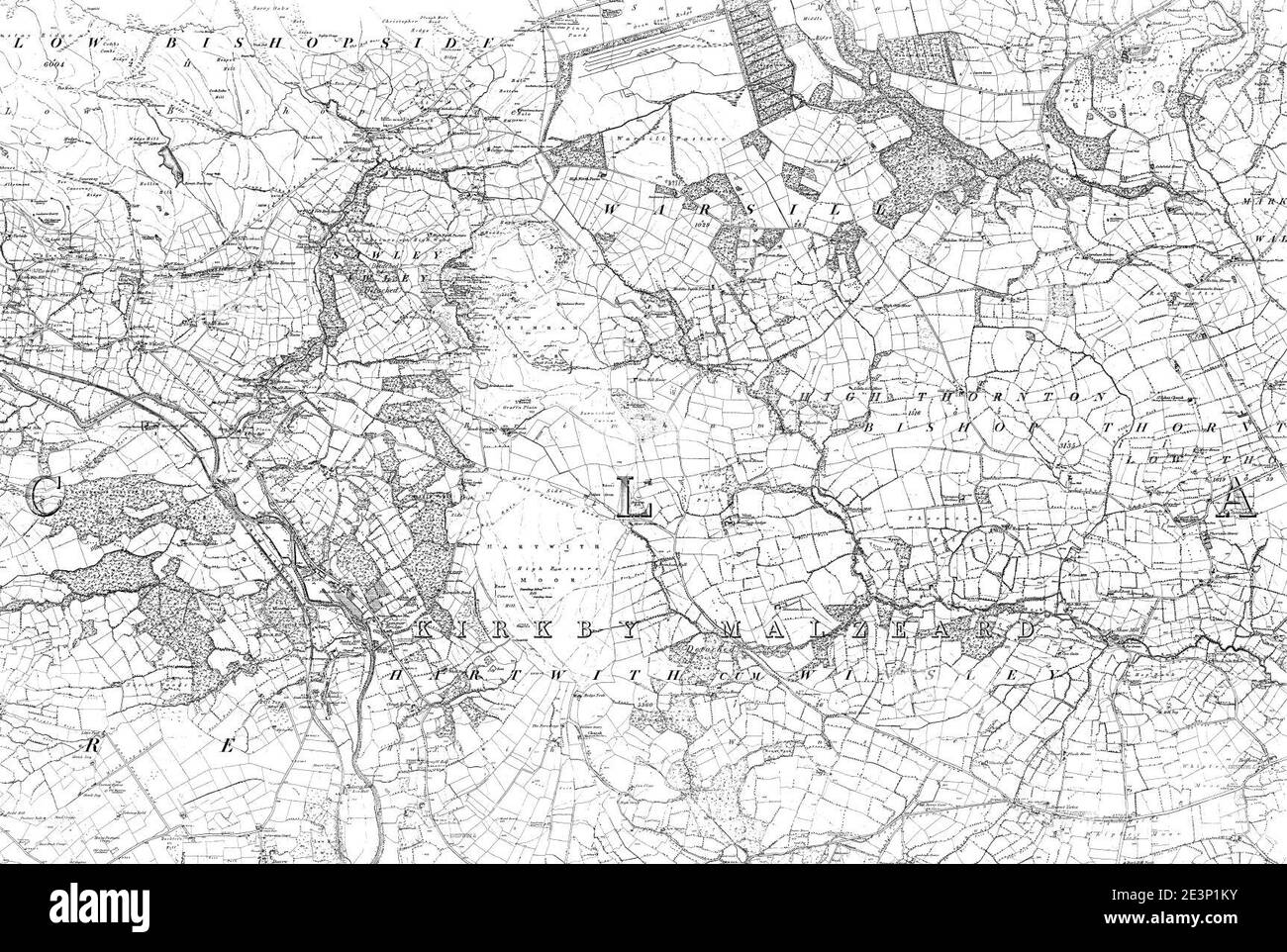 Map of Yorkshire Sheet 136, Ordnance Survey, 1848-1857 Stock Photo - Alamy