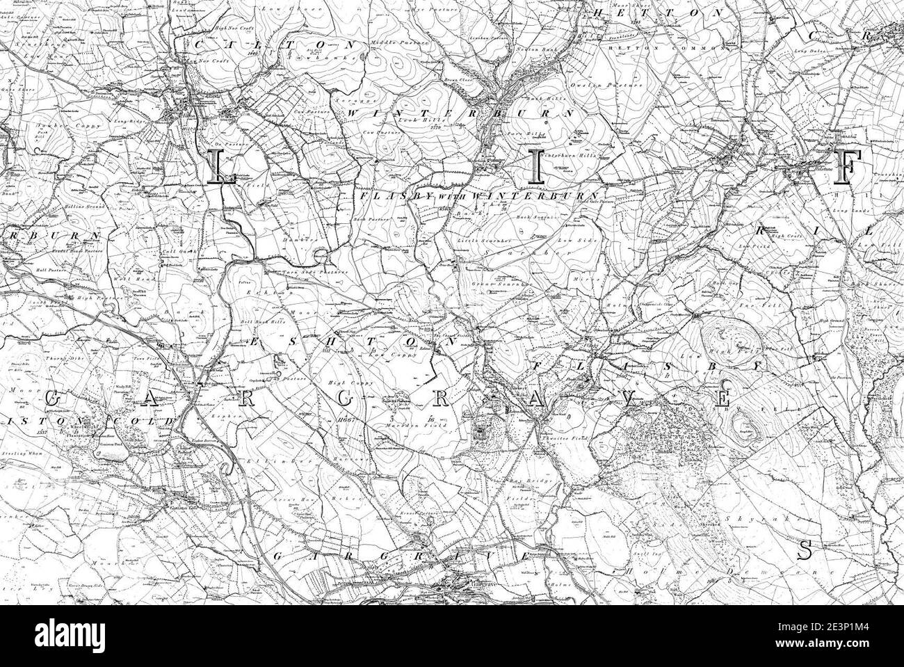 Map of Yorkshire Sheet 150, Ordnance Survey, 1848-1857 Stock Photo - Alamy