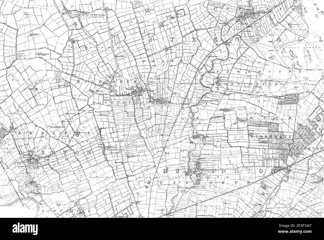 Map of Yorkshire Sheet 157, Ordnance Survey, 1848-1857 Stock Photo - Alamy