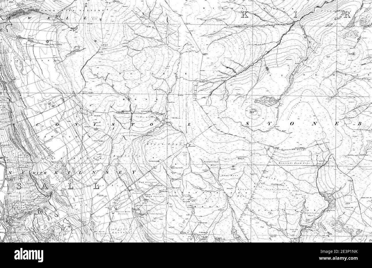 Map of Yorkshire Sheet 116, Ordnance Survey, 1848-1857 Stock Photo - Alamy