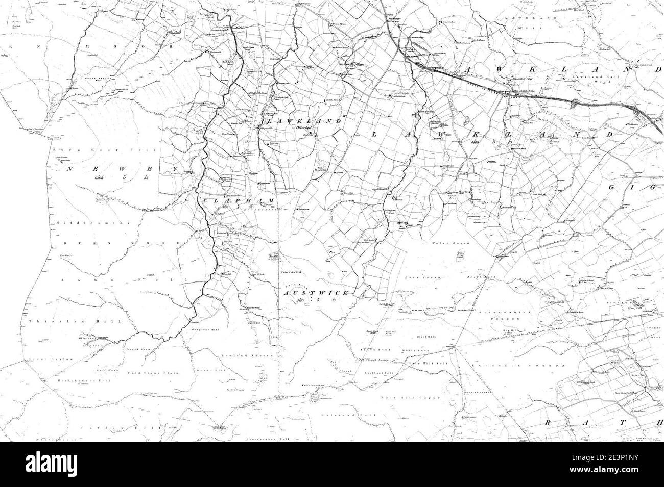 Map of Yorkshire Sheet 131, Ordnance Survey, 1848-1857 Stock Photo - Alamy
