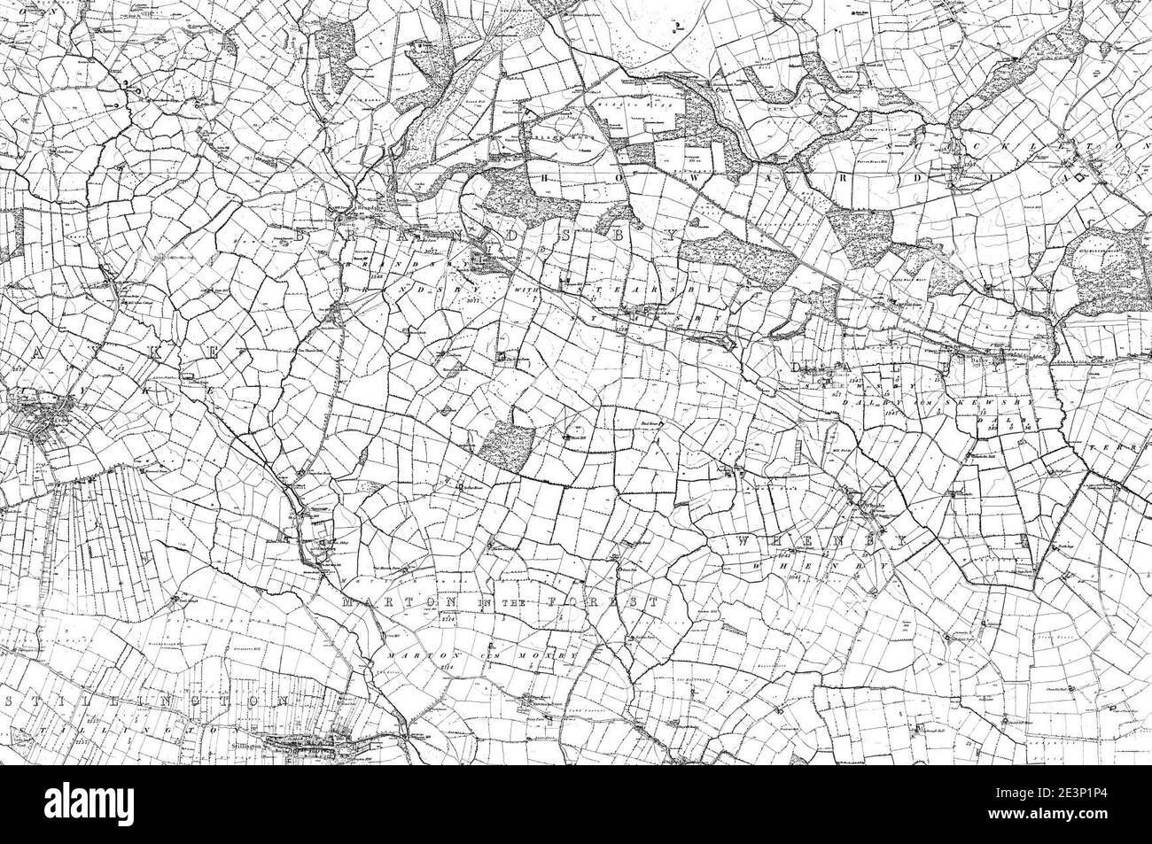 Map of Yorkshire Sheet 122, Ordnance Survey, 1848-1857 Stock Photo - Alamy