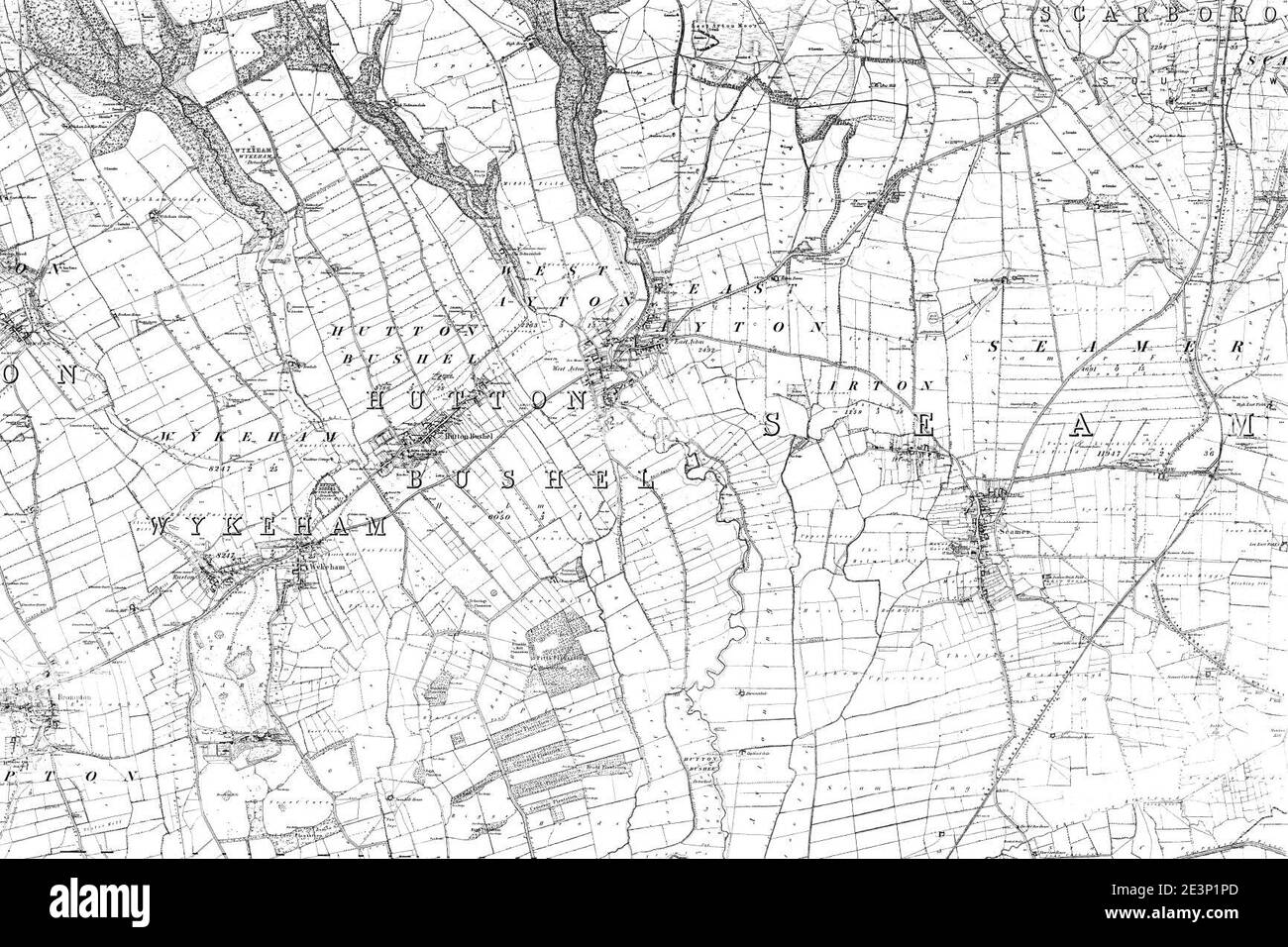 Map of Yorkshire Sheet 093, Ordnance Survey, 1848-1857 Stock Photo - Alamy