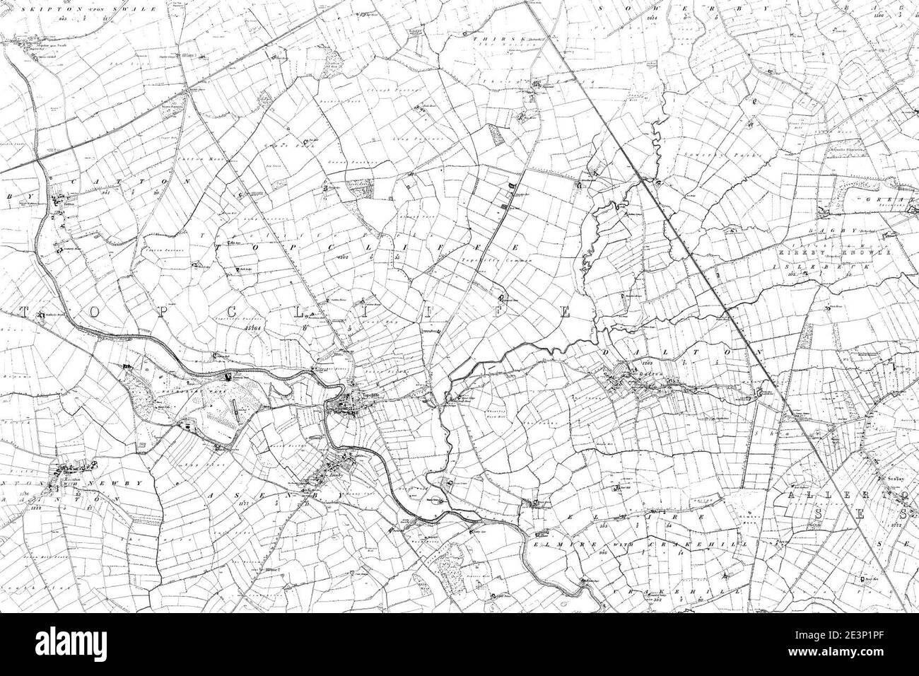 Map of Yorkshire Sheet 103, Ordnance Survey, 1848-1857 Stock Photo - Alamy